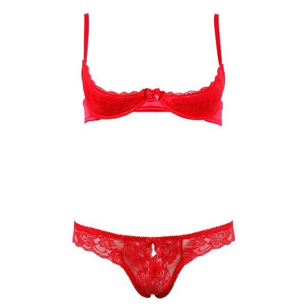 Cottelli Collection Red Lace Open Bra Set – Loveoutlet